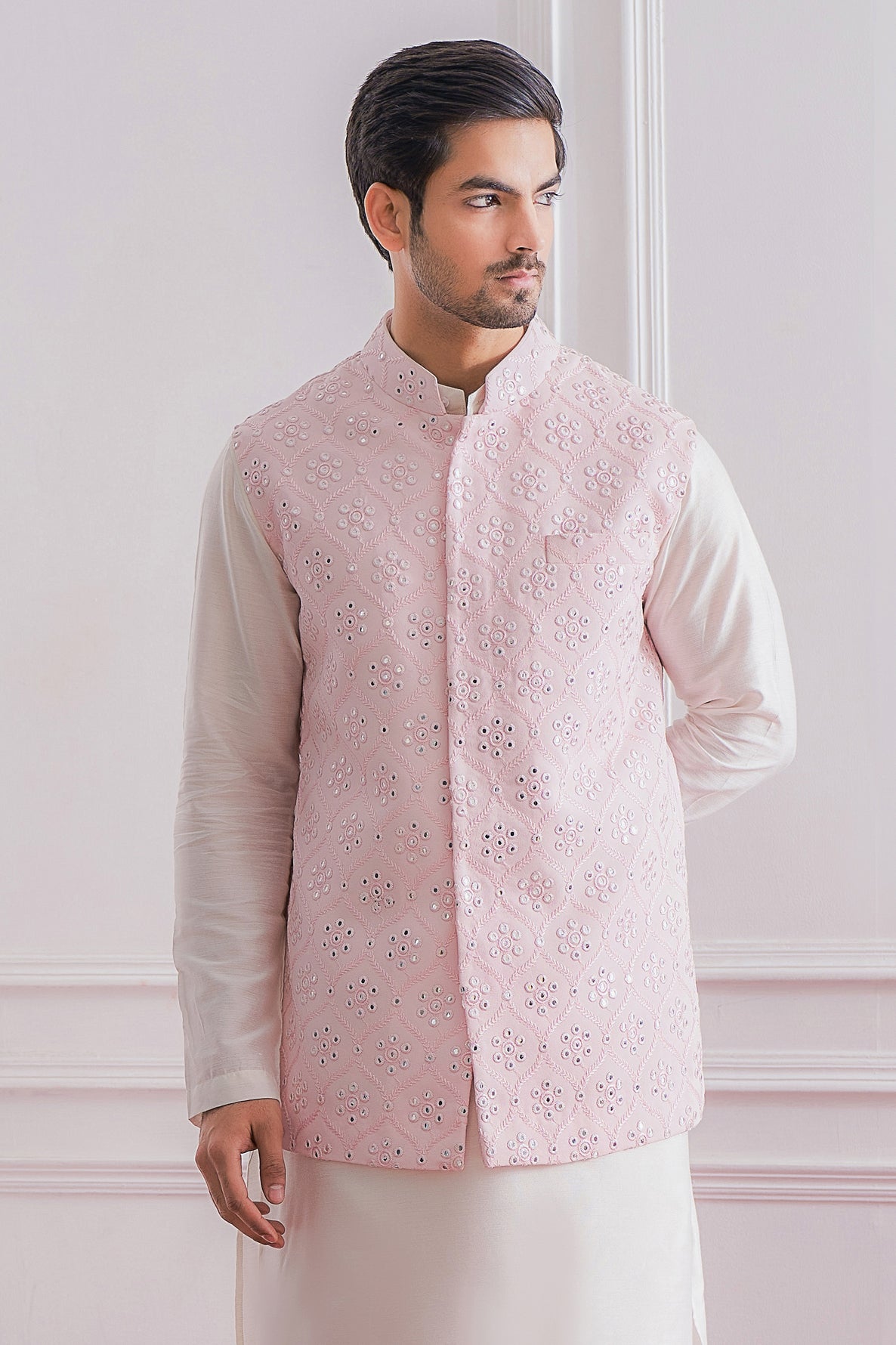 Purchase Pink Bandi Set for Men | Hasilpur Bandi Set